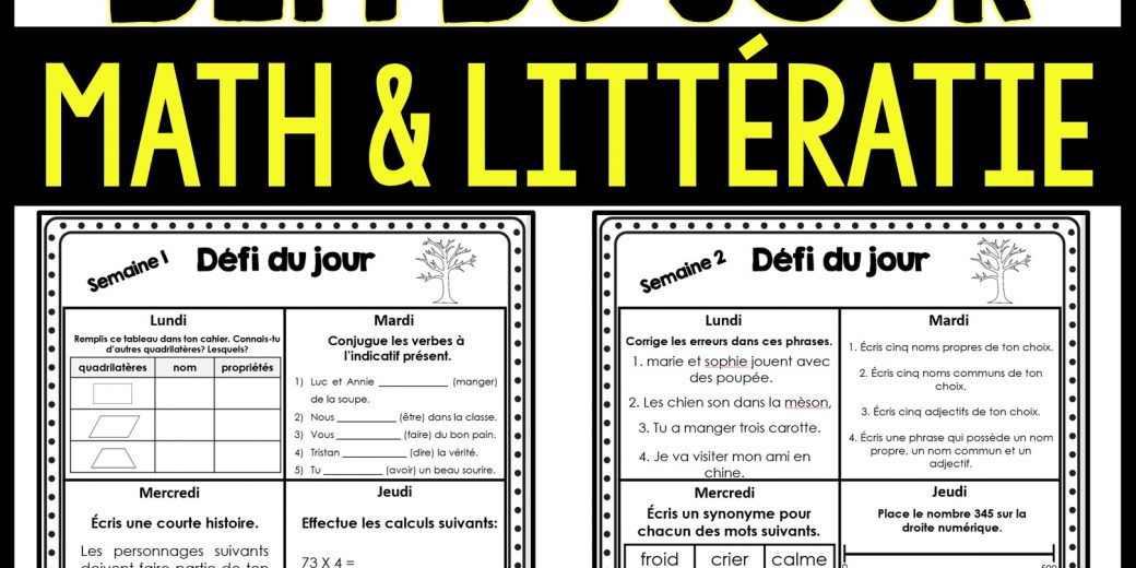 Problème du jour ou Défi du jour - Michelle Dupuis Education