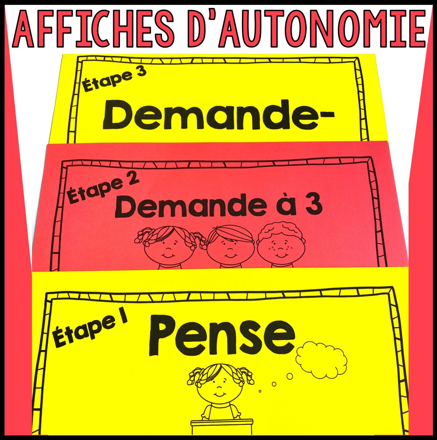 Gestion de classe- Affiches d'autonomie - Michelle Dupuis Education