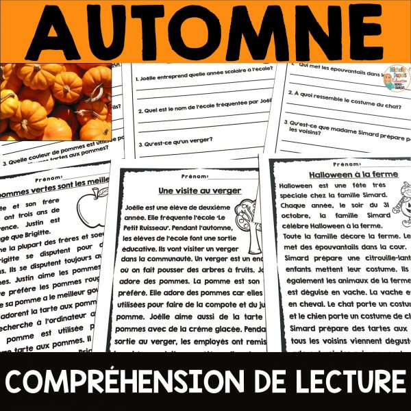 Compréhension de lecture - Automne - Michelle Dupuis Education