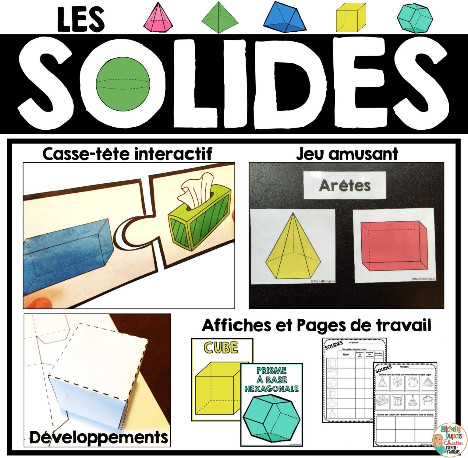 Les solides - géométrie - Michelle Dupuis Education