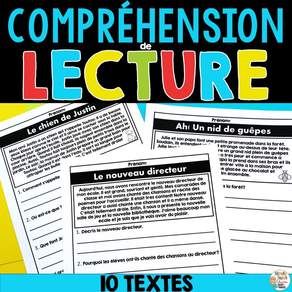 Compréhension de lecture - 10 courts textes - Michelle Dupuis Education