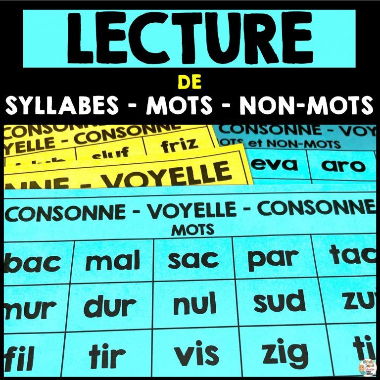 Lecture des syllabes, des mots et des non-mots (pseudo-mots) - Michelle ...